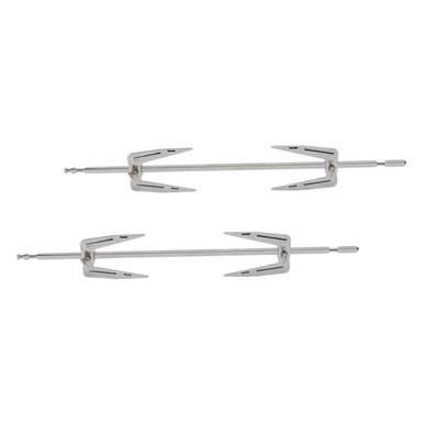 GOOHOCHY 2 Sets Turkey BBQ Beef rotisserie Rod Kabob Fork BBQ Prong ...