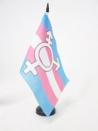 AZ FLAG Transgender Symbol Table Flag 5'' x 8'' - Rainbow Desk Flag 21 ...