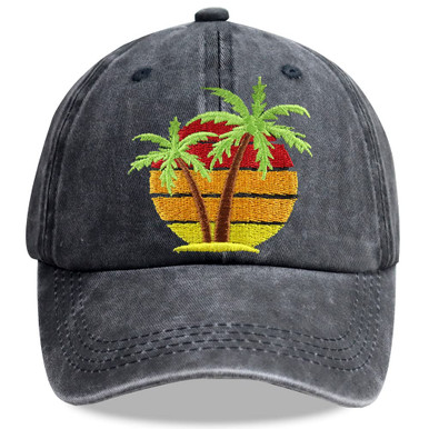 Palm Tree Hat, Hawaii Tropical Palm Tree Baseball Cap, Summer Travel ...