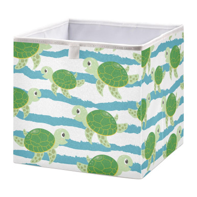 Kigai Cute Sea Turtle Cube Storage Bins - 11x11x11 in Large Foldable ...
