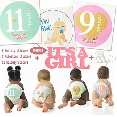 Baby Milestone Stickers Baby Monthly Sticker First Year Gender Neutral ...
