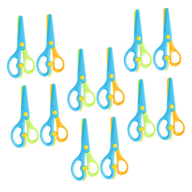 TEHAUX 12PCS elastic safety scissors macrame decor Child Safe Scissors ...