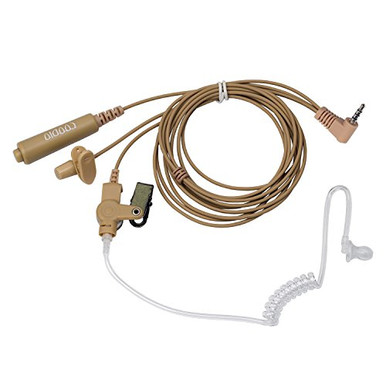 Beige Coodio 3 Wired Surveillance Earpiece Security Headset Bodyguard ...
