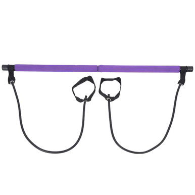 Pilates Bar Set Yoga Resistance Band Unisex Home Gym Equipment ...