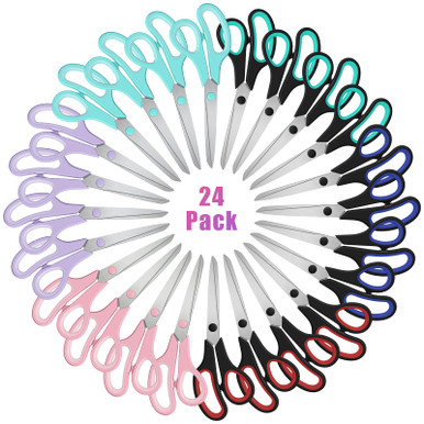 Scissors 24-Pack, 8'' Multipurpose Scissor with Ultra Sharp Blades ...