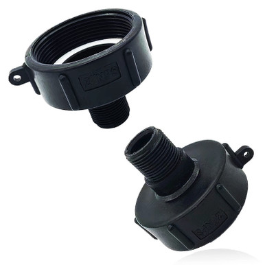 IBC Tote Adapter, 2" NPS Female x 3/4" BSP/NPT Male Thread IBC Tote ...