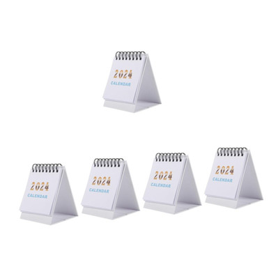 EXCEART 5pcs 1 2024 Mini Desk Calendar Stand up Calendar Desktop ...