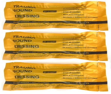 3 Packs 6 Inch Israeli Emergency Bandage Compression Pressure Trauma ...