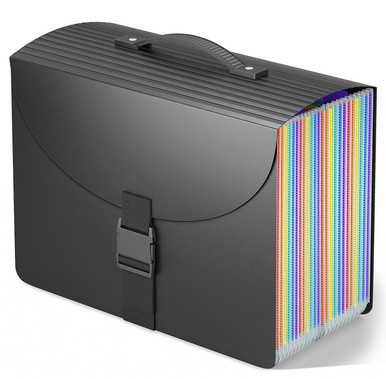 TOPCJ 25 Pockets File Organizer with Plastic Handle,Expanding File ...