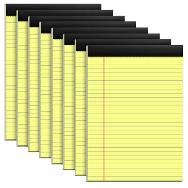 8 Pack Yellow Legal Pads 8.5x11 Yellow Notepads 30 Sheets Perforated ...