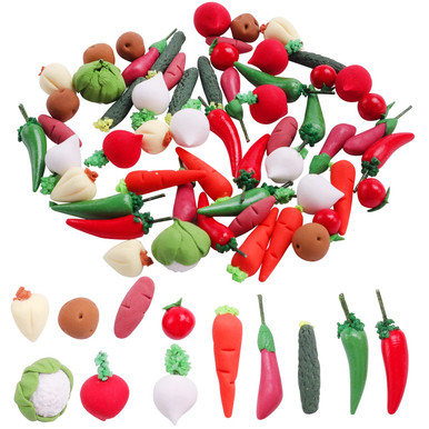 Hiawbon 1/12 Scale Handmade Mini Mixed Vegetables Miniature Assorted ...
