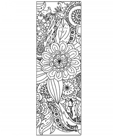 Floral Flower Coloring Bookmarks - Anti Stress - Art Therapy - Adult ...