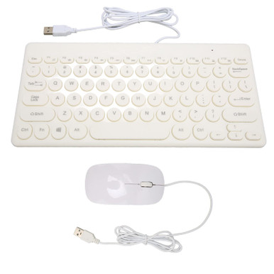 PUSOKEI Wired Keyboard Mouse Combo Ergonomic USB Keyboard Mouse Set 4 ...