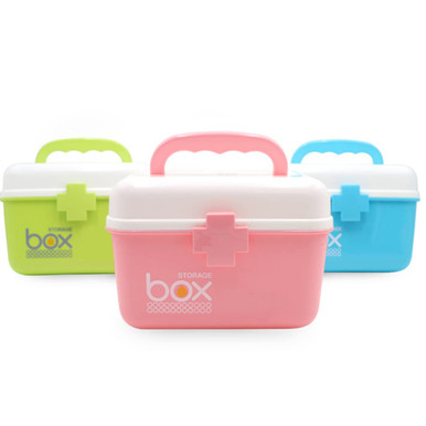 STOBAZA Medication Container Portable Case Locking First Drug Emergency ...