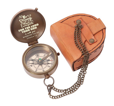 Be Strong and Courageous Engraved Compass, Confirmation Gift Ideas ...