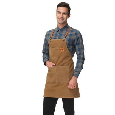 Canvas Apron For Men Women,Heavy Duty Aprons For Men Women,Waterproof ...