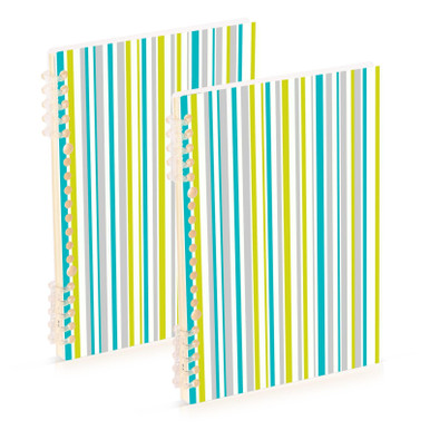 Kigai Noni-0472-super-stripe Spiral Notebook Journal 2 Pack Wide Ruled ...