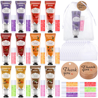 Dansib Thank You Gifts for Employee Lip Balm Hand Cream Mini Hand ...