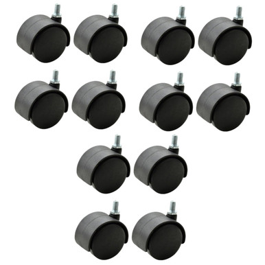 VILLCASE 12 Pcs Swivel Casters Computer Chair Wheels Desk Chair Casters ...