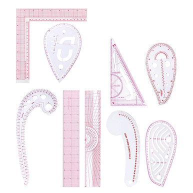Healifty 9pcs Sewing Ruler Bendable Drawing Stencil Dressmakers Ruler ...