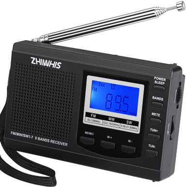 Portable Radio, ZHIWHIS AM FM Shortwave Radios with Best Reception ...