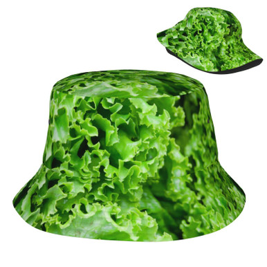 Vunko Funny Frilled Lettuce Bucket Hats for Women Summer Sun Beach ...