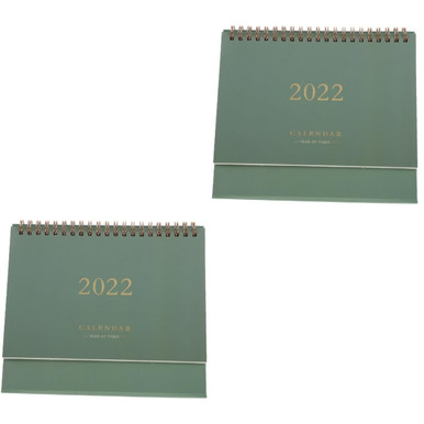 STOBOK 2 Pcs 2022 2022 Desk Calendar Tabletop Calendar Desk Flip ...