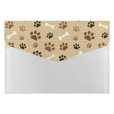 Plastic Envelopes Document Folders(A4 Size),Brown Footprint Paw Print ...