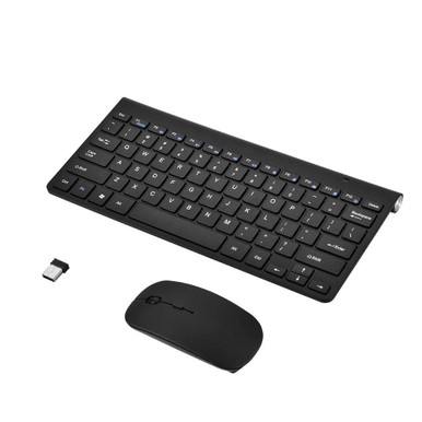 PUSOKEI Wireless Keyboard and Mouse Set, 2.4GHz Slim Waterproof ...