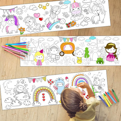 Coloring Paper Roll for Kids Set of 3 Fun Activity for Children ...