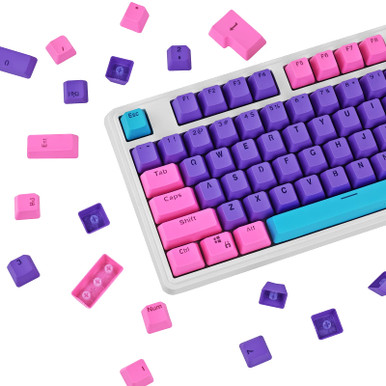 JOLINTAL 104 Keys Backlit Keycaps, PBT Double Shot Translucent Keycaps ...