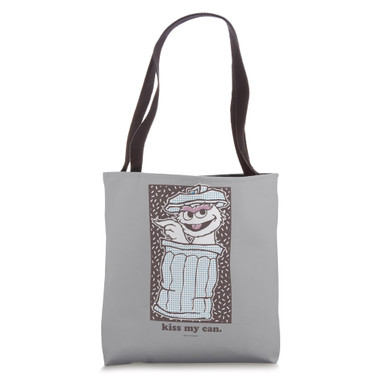 Sesame Street Oscar The Grouch Kiss My Can Tote Bag - Warehousesoverstock