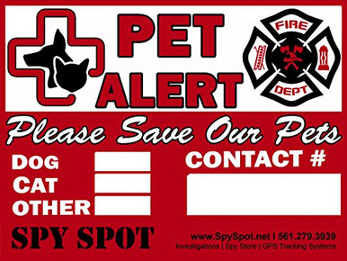 6 Pack Fire Rescue Pet Alert Vinyl Stickers Please Save Our Pets In ...