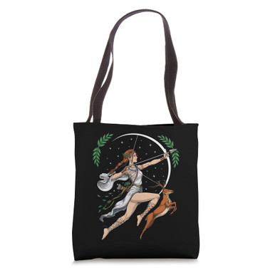 Artemis Greek Goddess Of Hunting Ancient Greece Mythology Tote Bag ...
