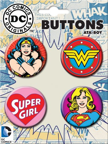 Ata-Boy DC Comics Originals Wonder Woman and Supergirl Set of 4 1.25 ...