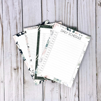 Oak Wood Press 5x7 Notepads - Set of 4 - To Do List, Lined Paper, Dot ...