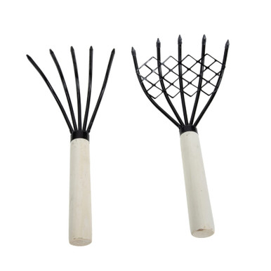 EXQUIMEUBLE 2pcs 5 Sea ??rake Dethatching Rake Clamming Portable Small ...
