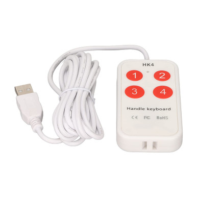 4 Keys User Defined Keyboard, 2meter/6.6ft USB Handle Mini Button 6 Keys Keyboard for Game ...