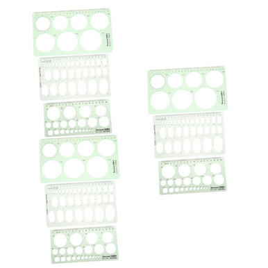 VILLCASE 9 Pcs Drawing Tool Drawing Stencils Template Ruler Stationery ...