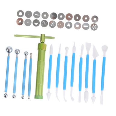EXCEART 1 Set 33pcs Fondant Tool Set Pottery and Clay Sculpting Tools ...
