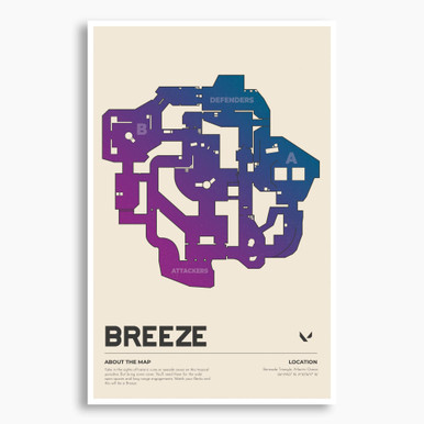 Breeze Map Poster, Unframed, Premium Photo Paper - Perfect Decor for ...