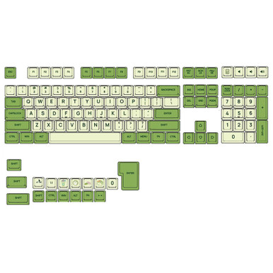 125-key PBT Keycaps DYE-SUB XDA Profile Matcha Green English Keycap Set ...