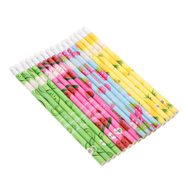 SEWACC 48Pcs fruit kid pencils child Cartoon cute pencil drawing tool ...