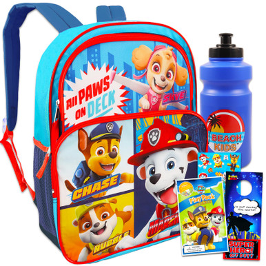 Nick Shop Paw Patrol School Backpack For Kids, Boys ~ 5 Pc Bundle With ...