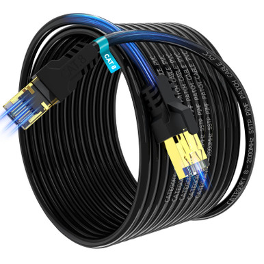 YSONG Cat 8 Ethernet Cable 30ft,High Speed 40Gbps,2000Mhz,26AWG,Gold ...