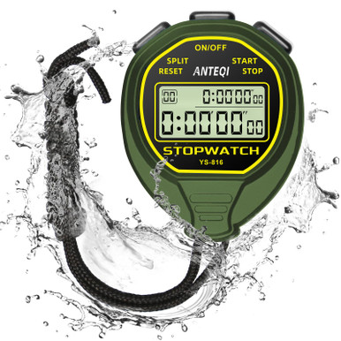 ANTEQI Stopwatch Waterproof with ON/Off Function, Digital Simple ...