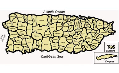 ConversationPrints PUERTO RICO CITY MAP GLOSSY POSTER PICTURE PHOTO ...