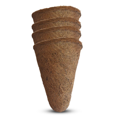 Palm Naki 5" Conical Coconut Coir Planter Liners Set of 4 - Coco Coir ...