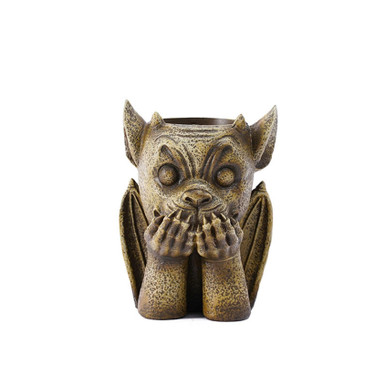 dpityserensio Face Planter Gargoyle Head Planters for Plants See No ...