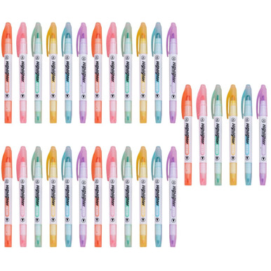 NUOBESTY 5 Boxes double ended highlighter chisel tip fluorescent marker ...